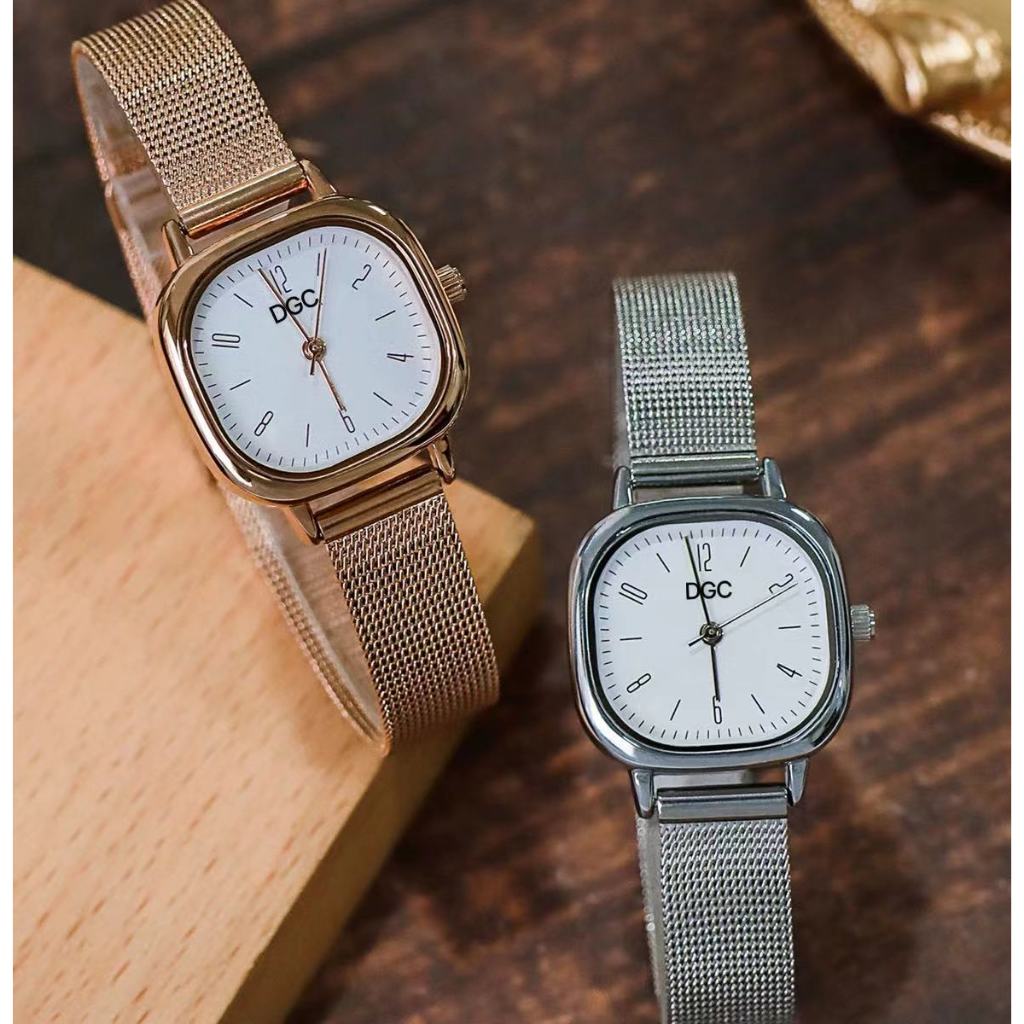 Jual DGC W161 Jam Tangan Wanita Rantai Stainless Steel Persegi Quartz ...