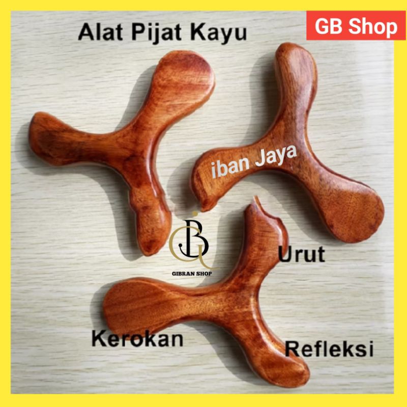 Jual alat Pijat kayu segitiga PREMIUM tanpa sambungan pernis halus ...