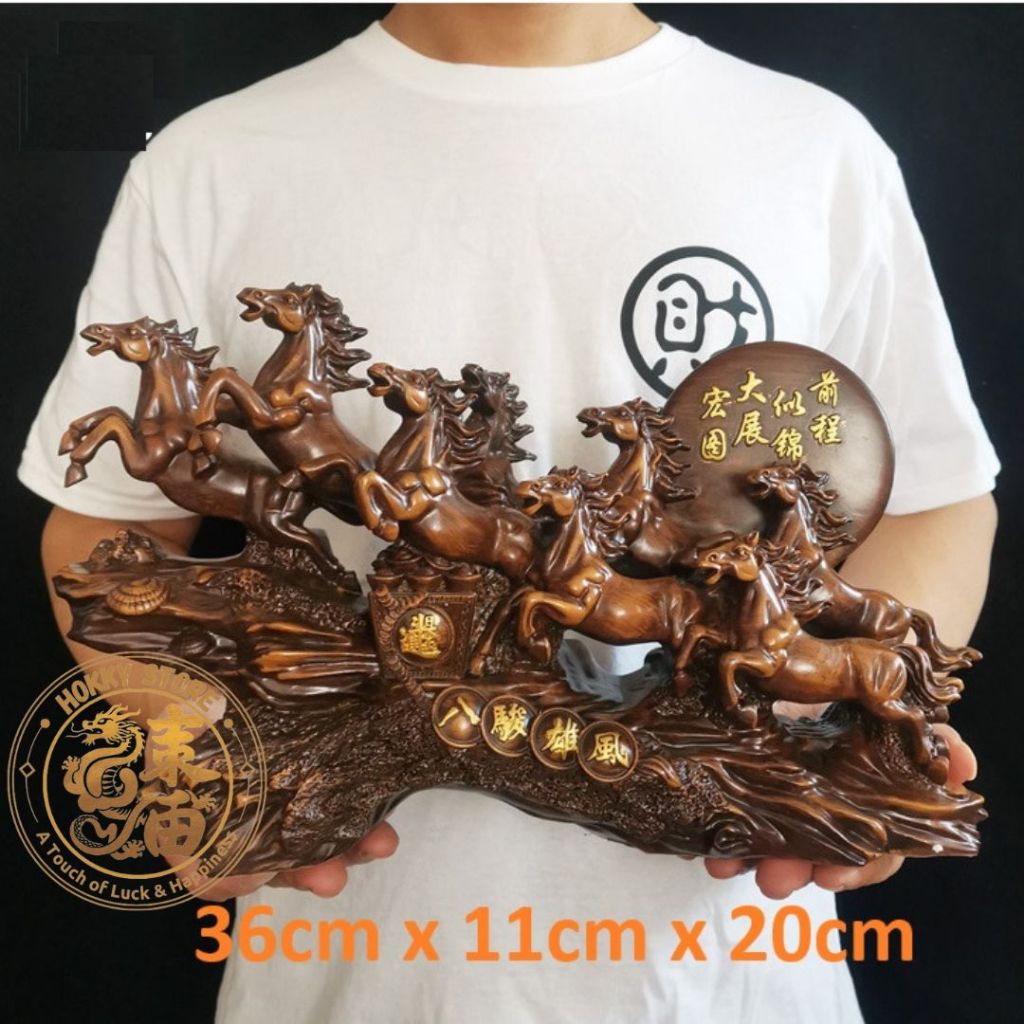 Jual Pajangan 8 Kuda Berlari Motif Kayu – Simbol Kemenangan dan ...
