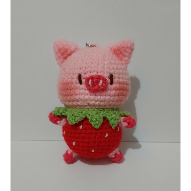 Jual Strawberry pig crochet / rajut / amigurumi | Shopee Indonesia