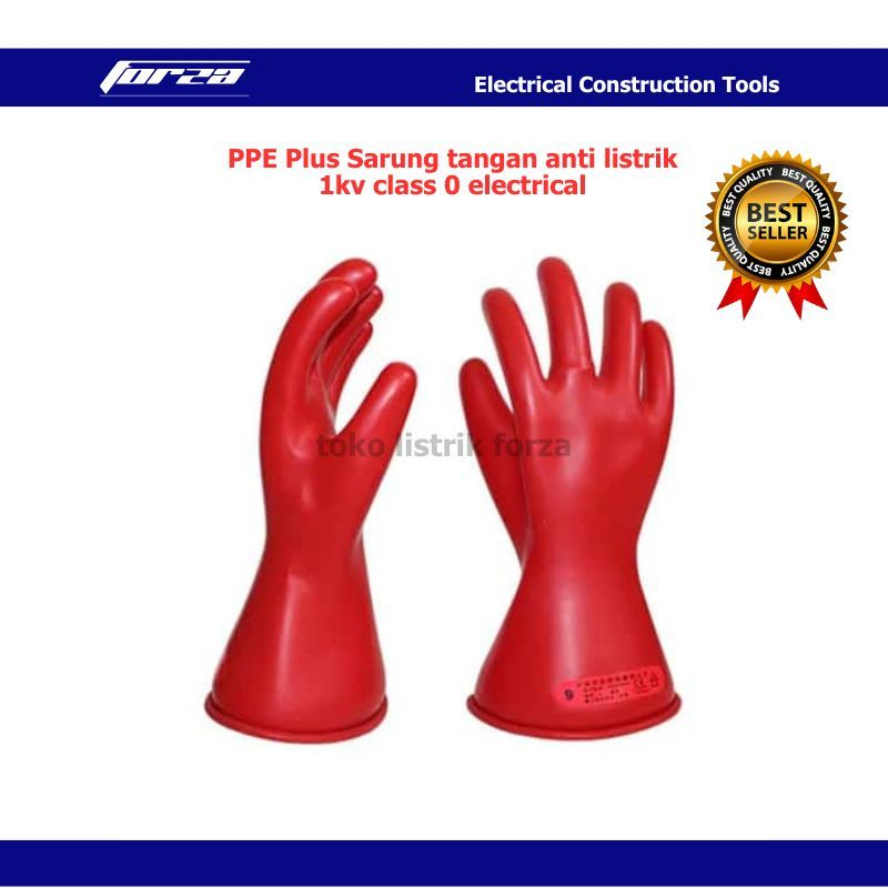 Jual Sarung tangan anti listrik 1 KV//Class 0 electrical//PPE plus ...