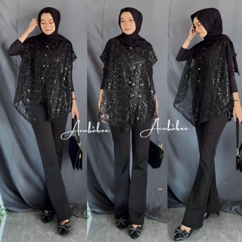 Jual Lini Vest Brukat Modern / Outer Rompi Kebaya Modern / Vest Tali ...
