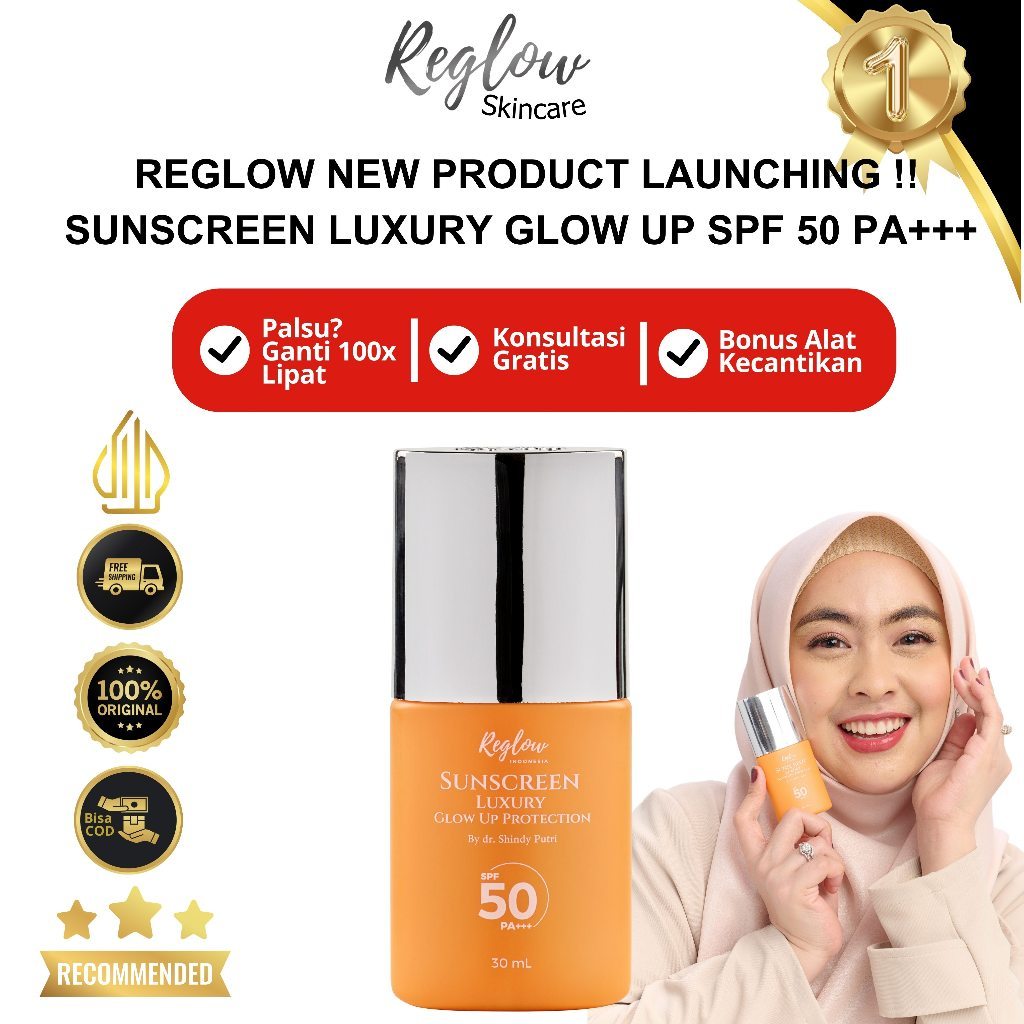 Jual SUNSCREEN Spray Reglow LUXURY GLOW UP SPF 50+ PA+++ 30ml ...