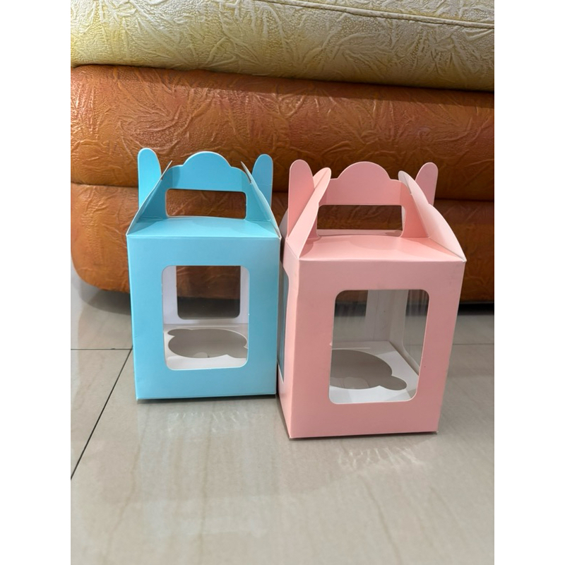 Jual [ isi 10 ] Cupcake Box Jendela Laminasi Dalam Kemasan Cupcake ...