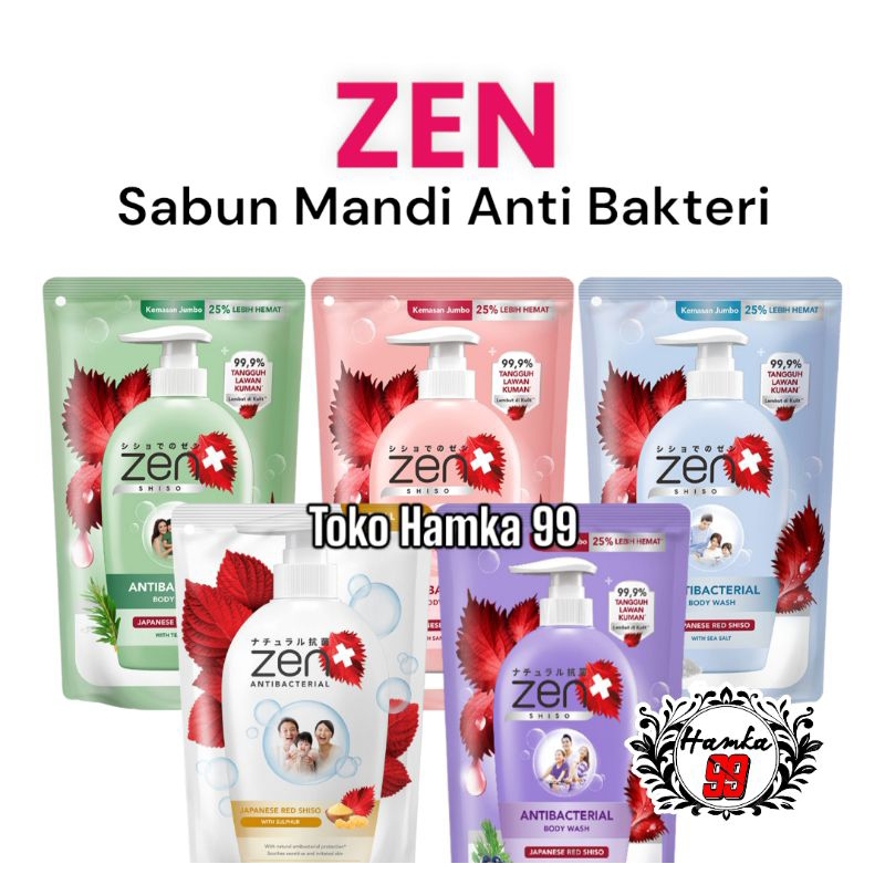 Jual Sabun Cair ZEN 800ml Reffil Body Wash Sabun Anti Bakteri | Shopee ...