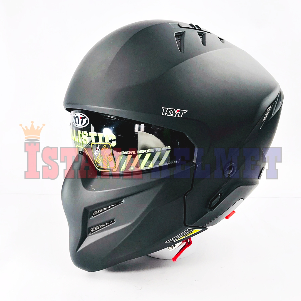Jual HELM KYT BALLISTIC MODULAR BLACK MATT | Shopee Indonesia