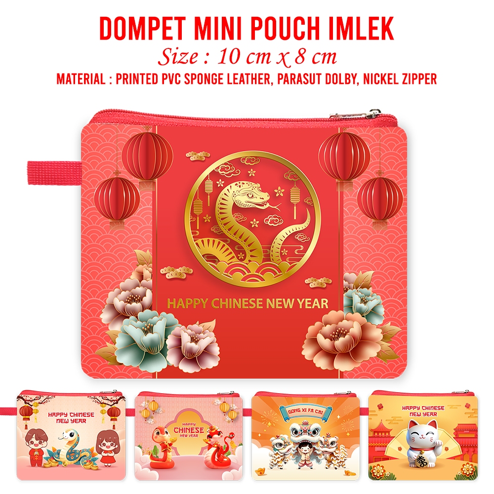 Jual Dompet Mini Pouch Imlek Ular Tahun 2025 Snake Chinese New Year Red Envelope Wallet Angpao ...
