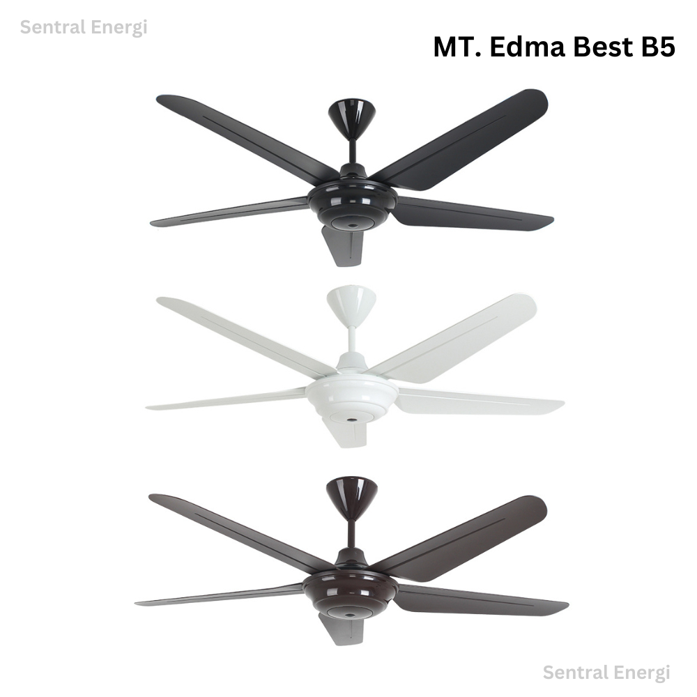 Jual MT. Edma Ceiling Fan 54in Best B5 White, Black & Mocha | Shopee ...