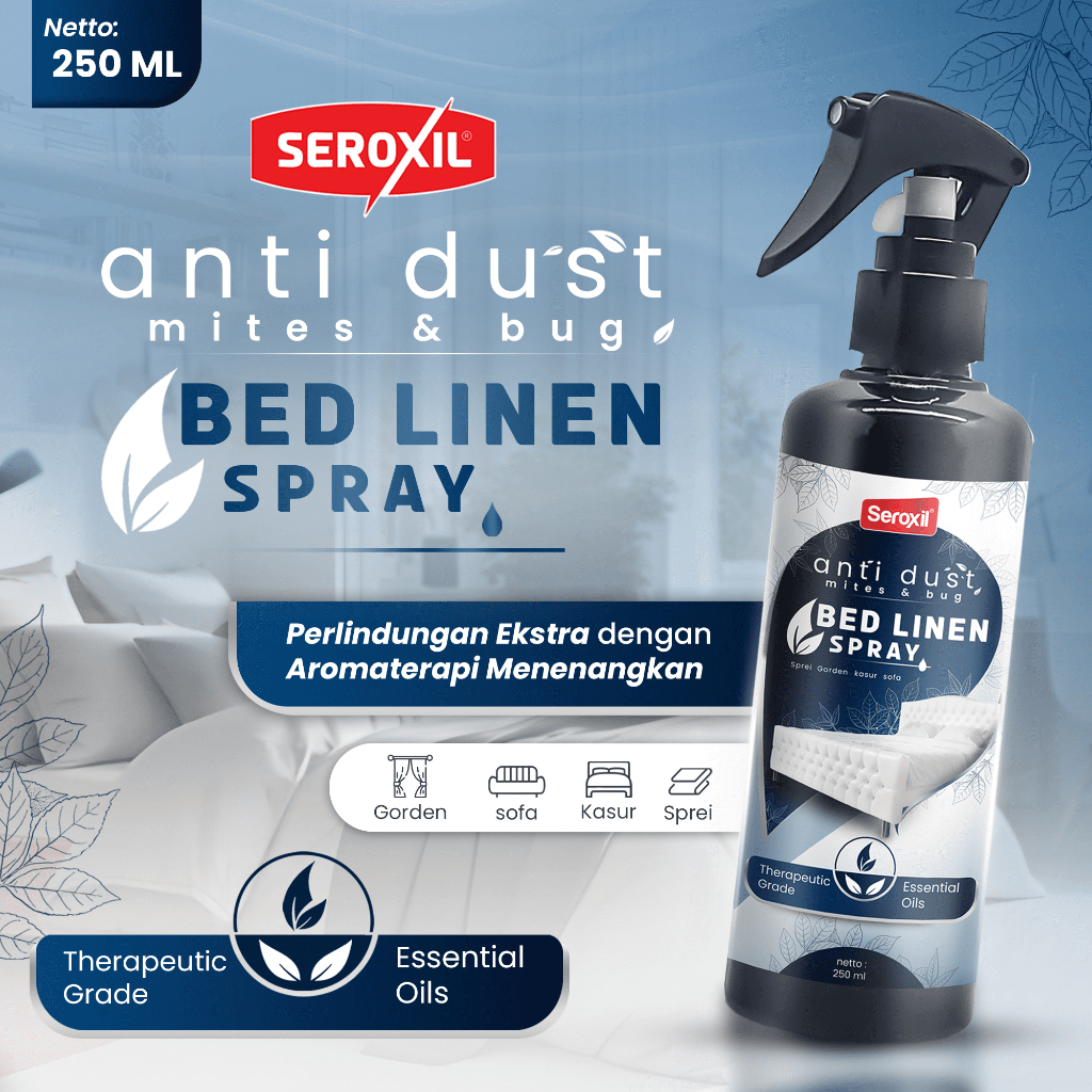 Jual Seroxil Bed Linen Spray Anti Bakteri Tungau Kutu Kasur Natural ...