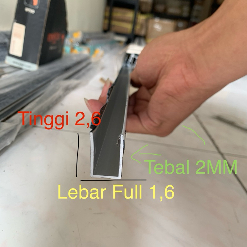 Jual Rel Lis U Aluminium Per Batang 6Meter | Shopee Indonesia