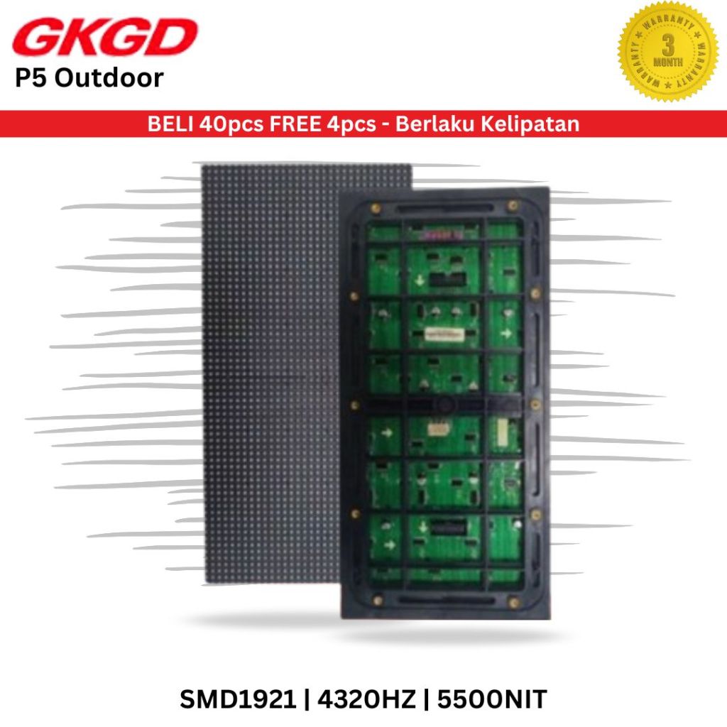 Jual MODUL VIDEOTRON P5 OUTDOOR - 4320 Hz NC LED GKGD MODULE INSIDE ...