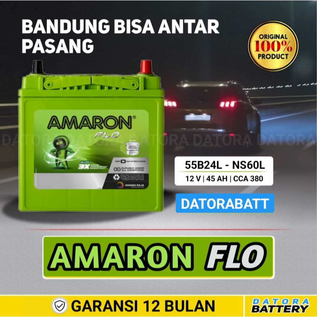 Jual Aki Mobil Amaron Hi Life NS60L 12V 45Ah Grand Livina, March, Corolla | Shopee Indonesia