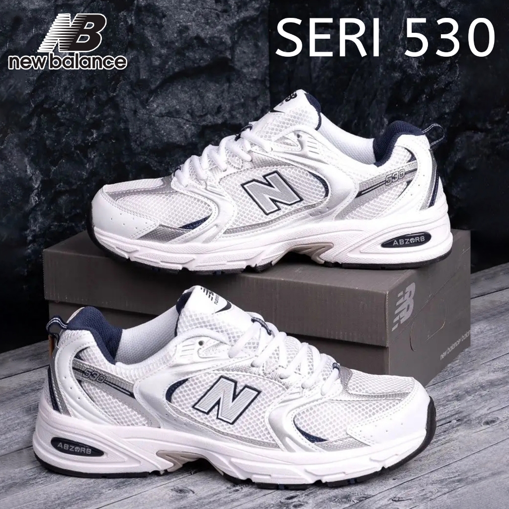 Jual Sneakers New Balance 530 NB Sepatu Kasual White With Natural ...