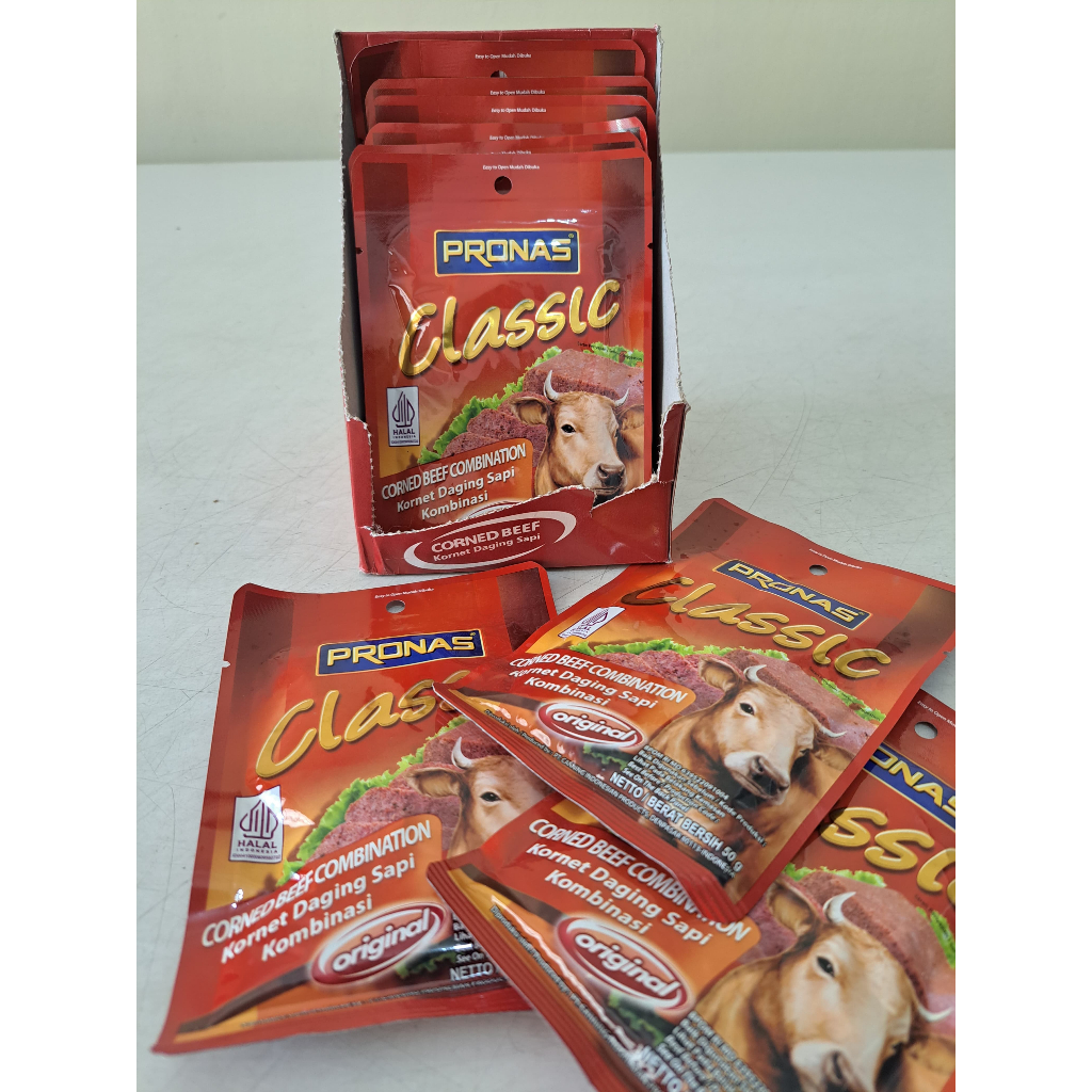Jual Pronas Classic Kornet Daging Sapi Kombinasi Original 50 gram ...