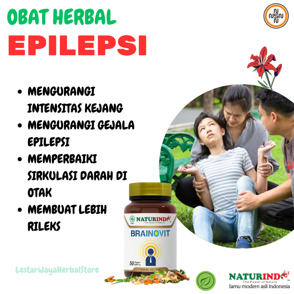 Jual Obat Epilepsi Kejang Anak Dewasa Ayan Saraf Otak Herbal Brainovit Naturindo | Shopee Indonesia