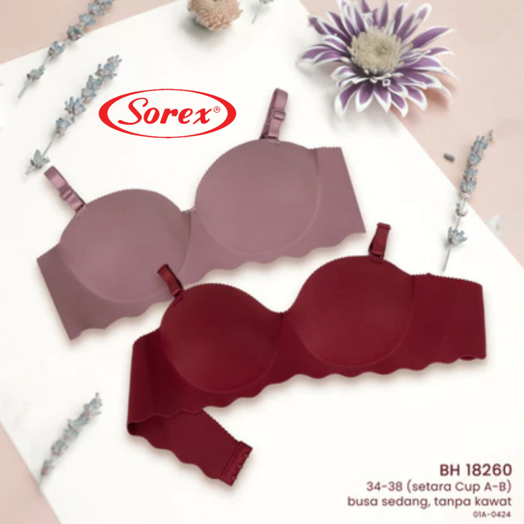 Jual SOREX Push Up Bra/BH Seamless Sorex 18260 Cup A ke B 1/2 Cup Tanpa ...