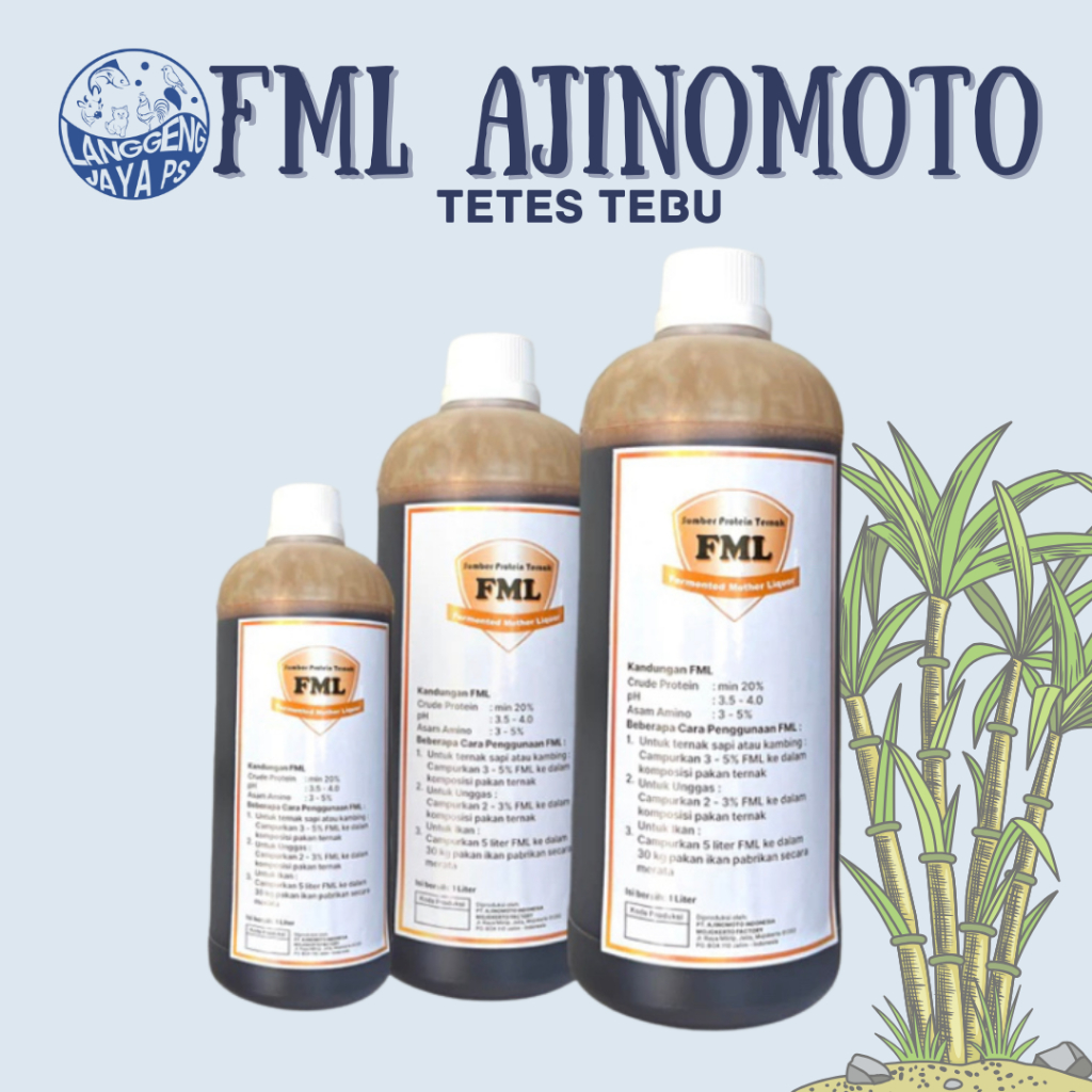 Jual MOLASE TETES TEBU FML FERMENTASI AJINOMOTO ORIGINAL 100% TERNAK ...