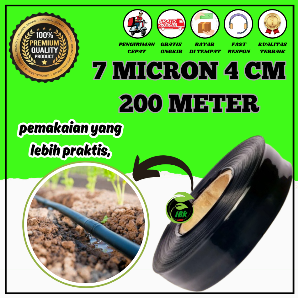 Jual Selang Drip 7 micron 4 cm 200 meter - Pipa 3/4 inch INBEKEN ...