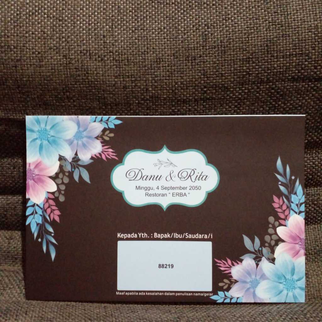 Jual print UNDANGAN NIKAH ERBA 88219 PERNIKAHAN SUNAT SUNATAN KHITAN ...