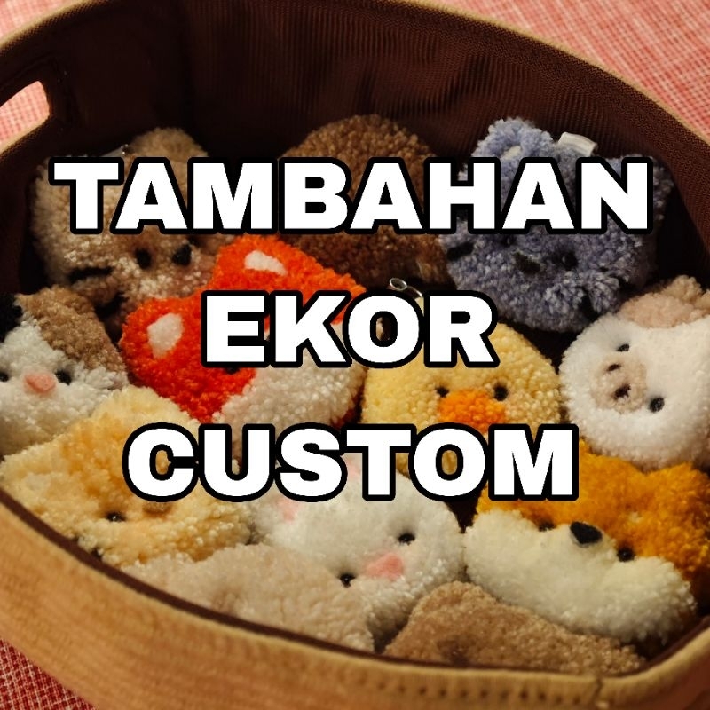 Jual GANTUNGAN KUNCI TAMBAHAN EKOR CUSTOM / PUNCH NEEDLE (order 2 utk ...