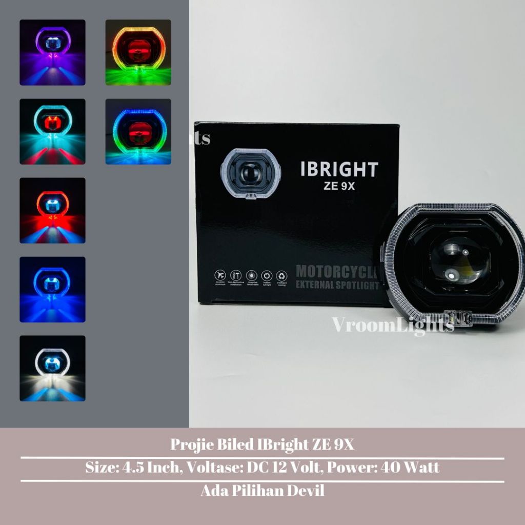 Jual IBRIGHT Tipe ZE9X PD03 Biled Matrix X1 Body Black Cahaya Putih ...