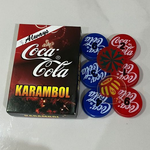 Jual Biji Karambol Tebal 3 mm Motif Coca Cola / Random | Koin Krambol ...