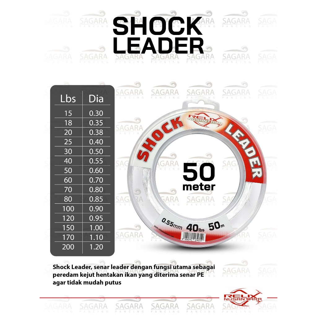Jual Senar Shock Leader Relix Nusantara Senar Pancing | Shopee Indonesia