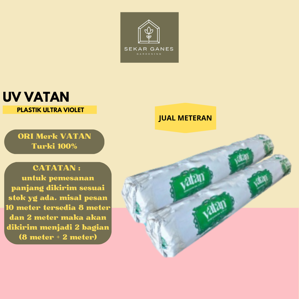 Jual TERMURAH Plastik UV Vatan Asli Ori Vatan Turkey ECERAN per Meter ...