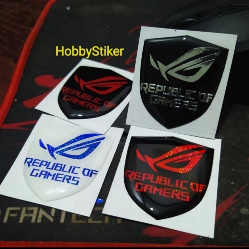 Jual Stiker emblem ROG republic of gamer timbul untuk pc laptop ...