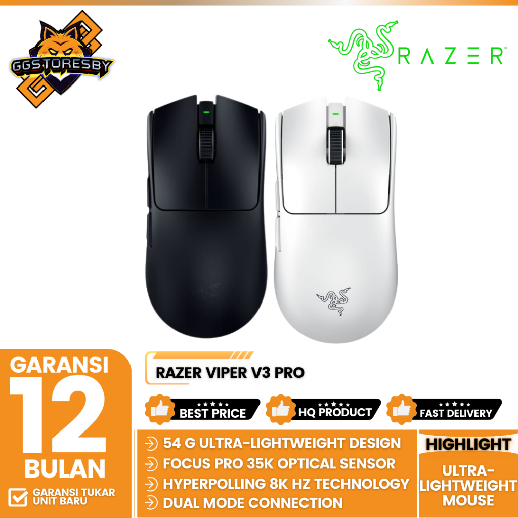 Jual Razer Viper V3 Pro Ultra-Lightweight Esports Gaming Mouse | Shopee ...