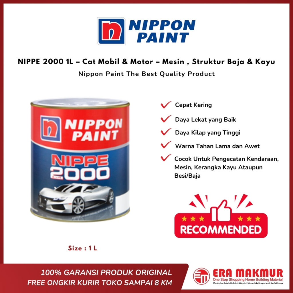 Jual NIPPON PAINT – Cat NIPPE 2000 1L– Cat Mobil & Motor – Cat Mesin ...