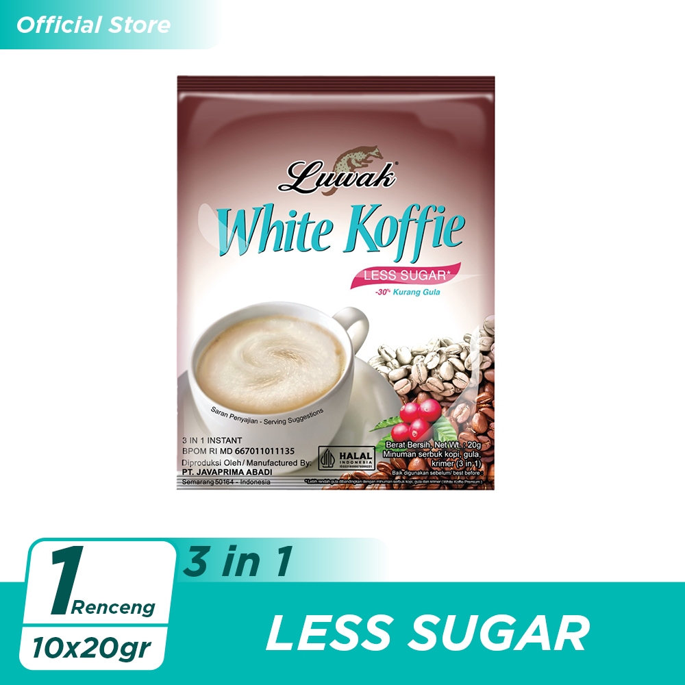 Jual Kopi Luwak White Koffie Less Sugar 10x20gr (Renceng) | Shopee ...