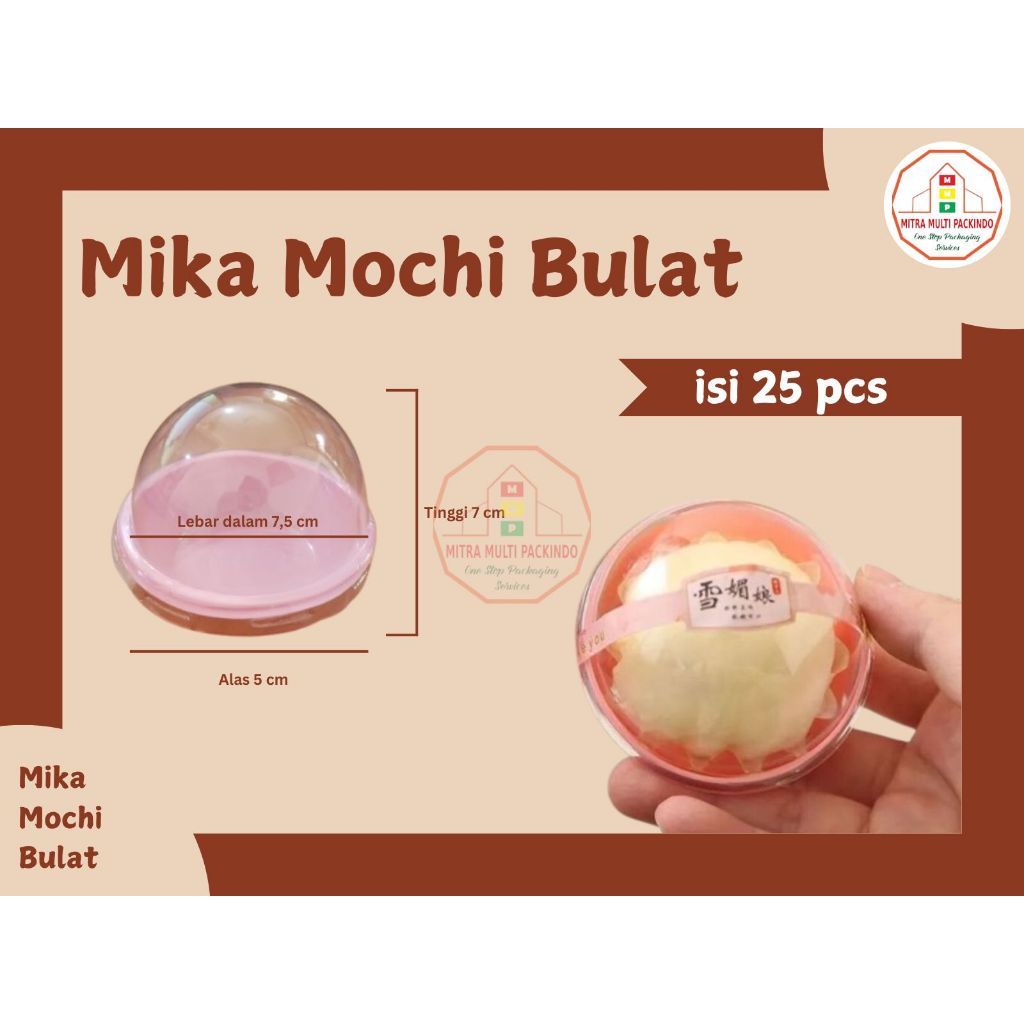 Jual ISI 50 PCS Mika Kue Mochi/Mooncake/Pudding Mini Bulat | Mika Kue ...