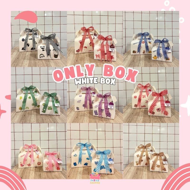 Jual White Gable Box Gift Hadiah Wisuda Sempro Semhas Kompre (Only Box ...