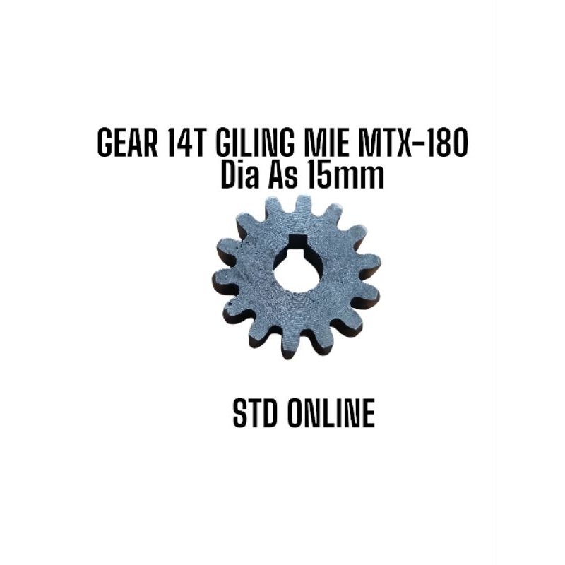 Jual Gear besi 14T untuk mesin giling mie Mtx-180 (besi ) | Shopee ...