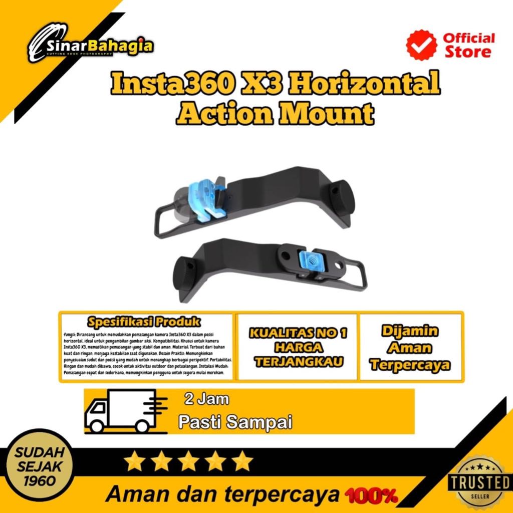 Jual Insta360 X3 Horizontal Action Mount Insta 360 One X3 Horizontal ...