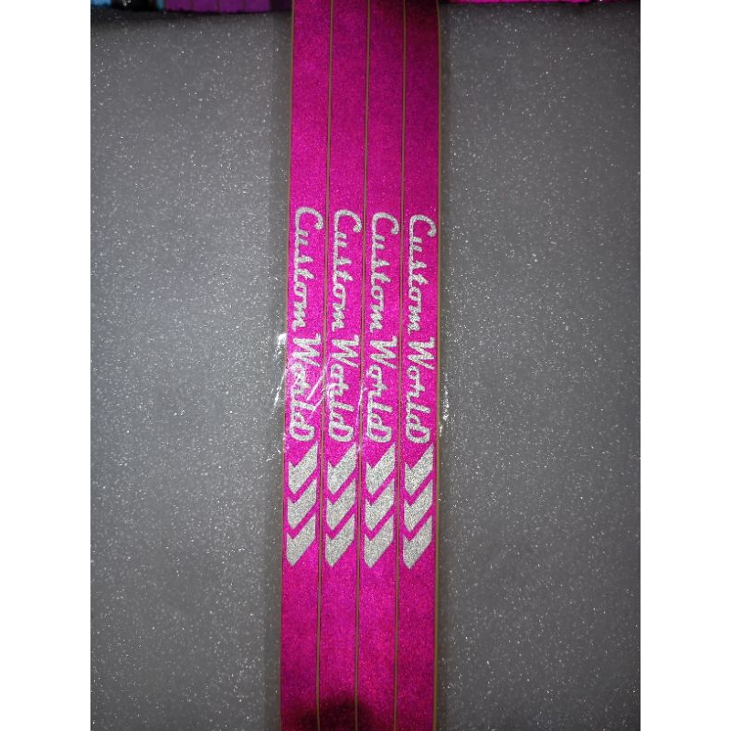 Jual stiker pelak motor tulisan custom world (light magenta) | Shopee ...