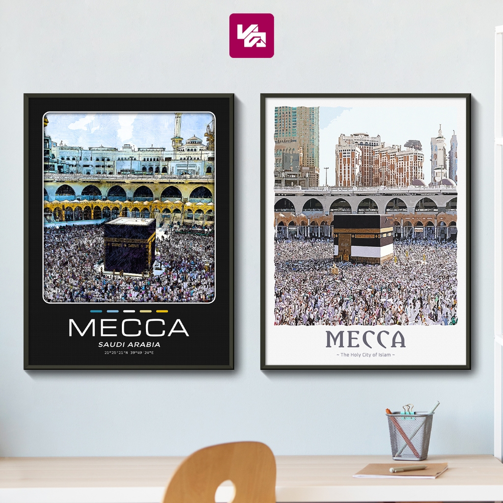 Jual Poster Makkah - Poster Travel Mecca | Frameblock ukuran 30x40 cm | Nifro Art | Shopee Indonesia