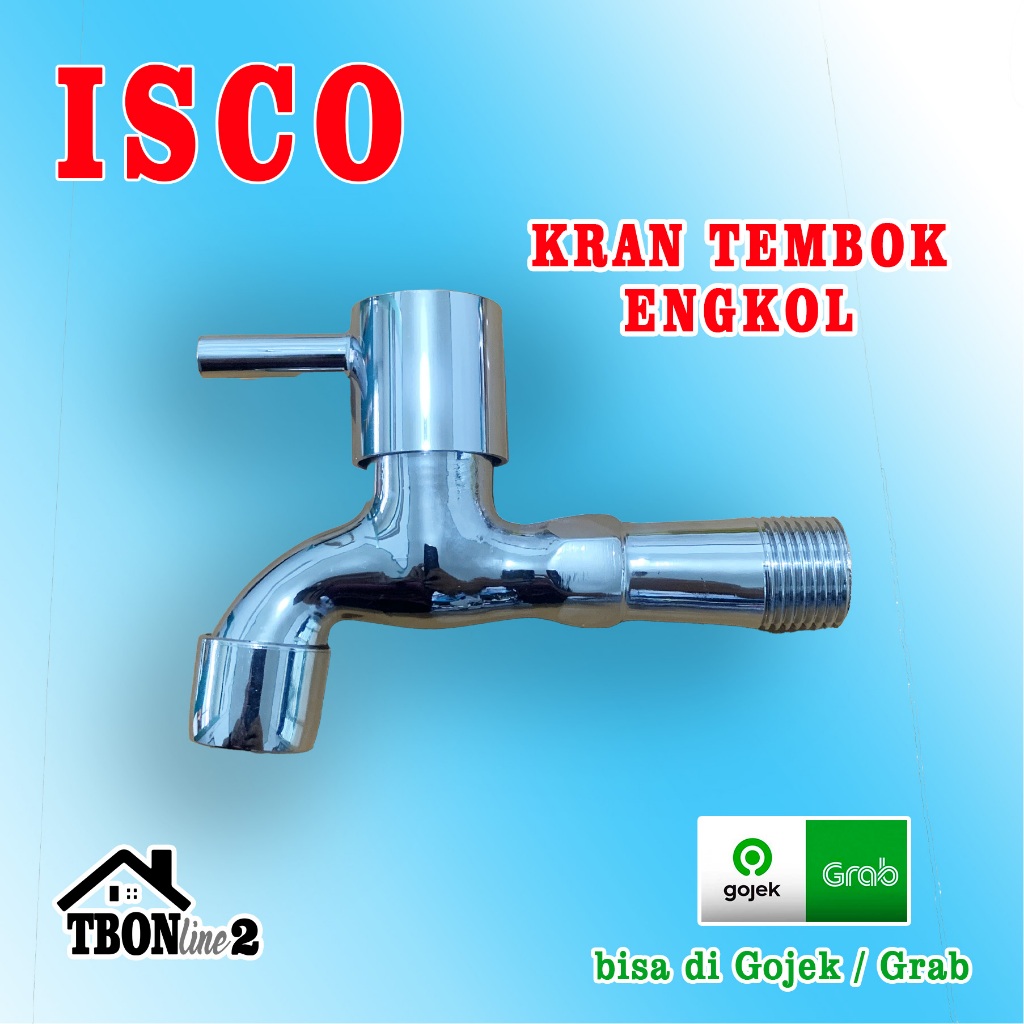 Jual KRAN TEMBOK CABANG DOUBLE 1/2 INCH CHROME MERK ISCO MODEL ENGKOL ...