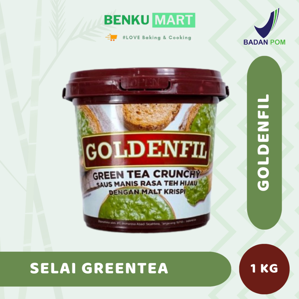 Jual Goldenfil Greentea Crunchy 1 Kg | Selai Goldenfil Matcha Crunchy ...