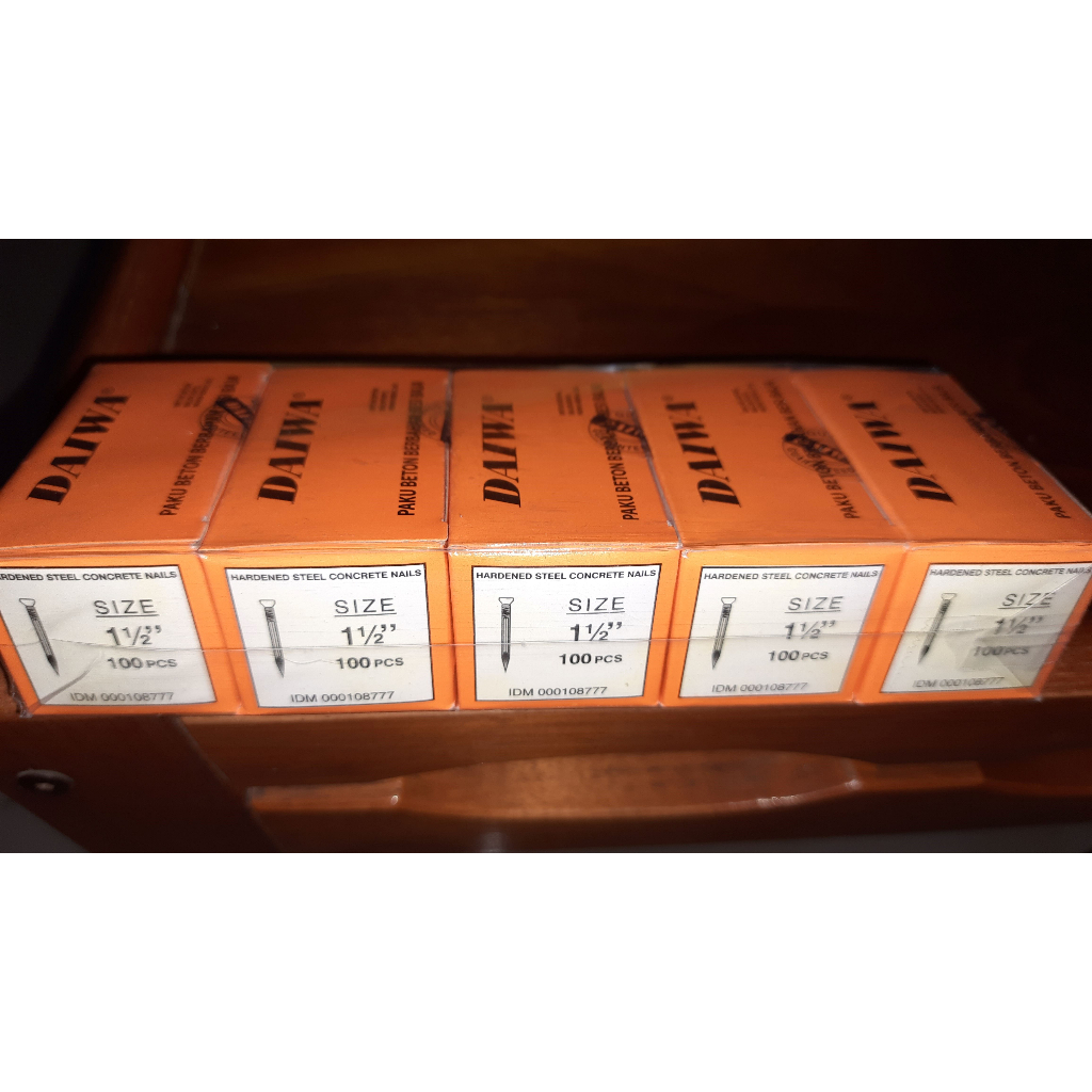 Jual DAIKEN / DAIWA / CLAYTON Paku Beton Kuning 1-1/2" isi 100pcs PER ...