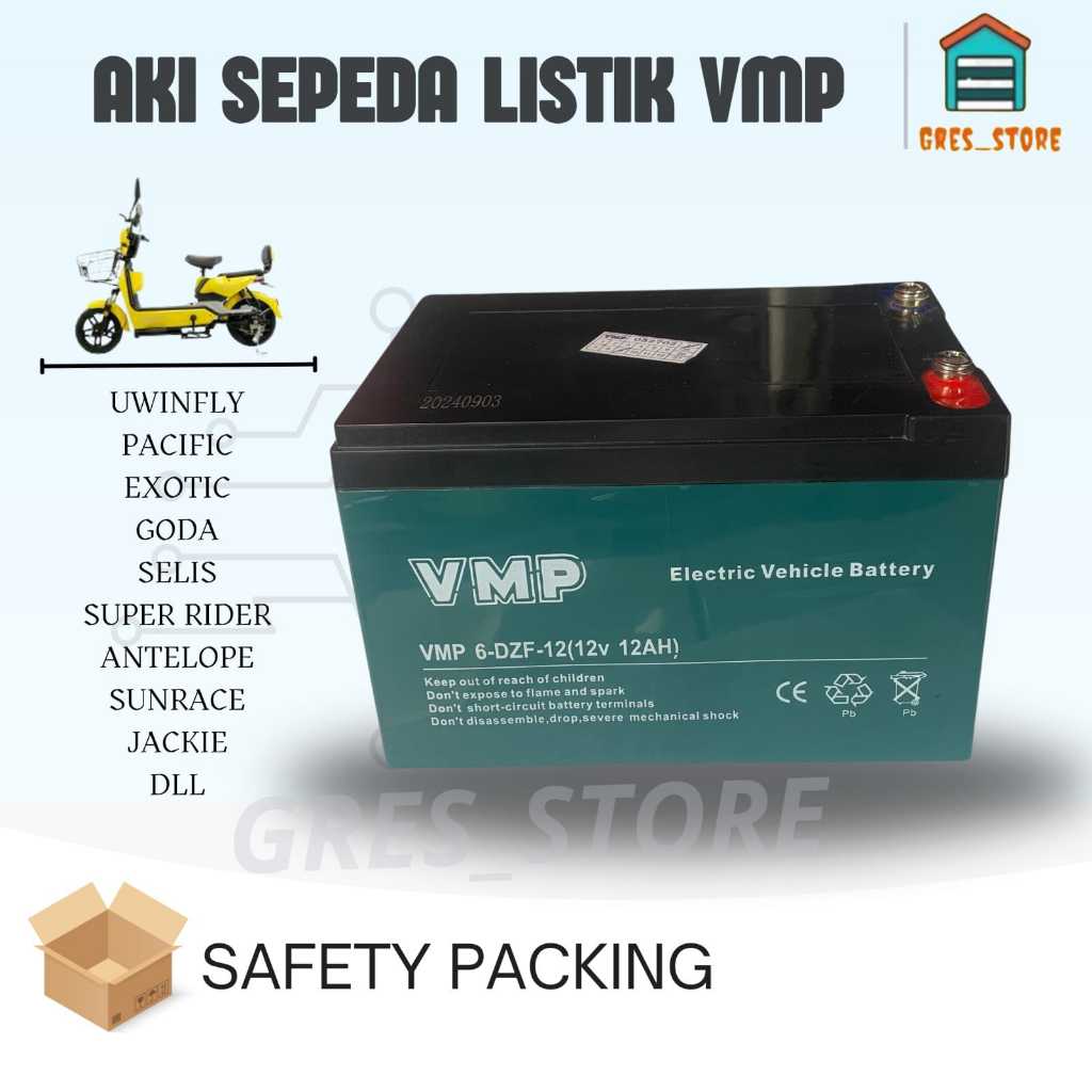 Jual AKI SEPEDA LISTRIK UNIVERSAL 12V 12AH BATERAI SEPEDA LISTRIK 12AH ...