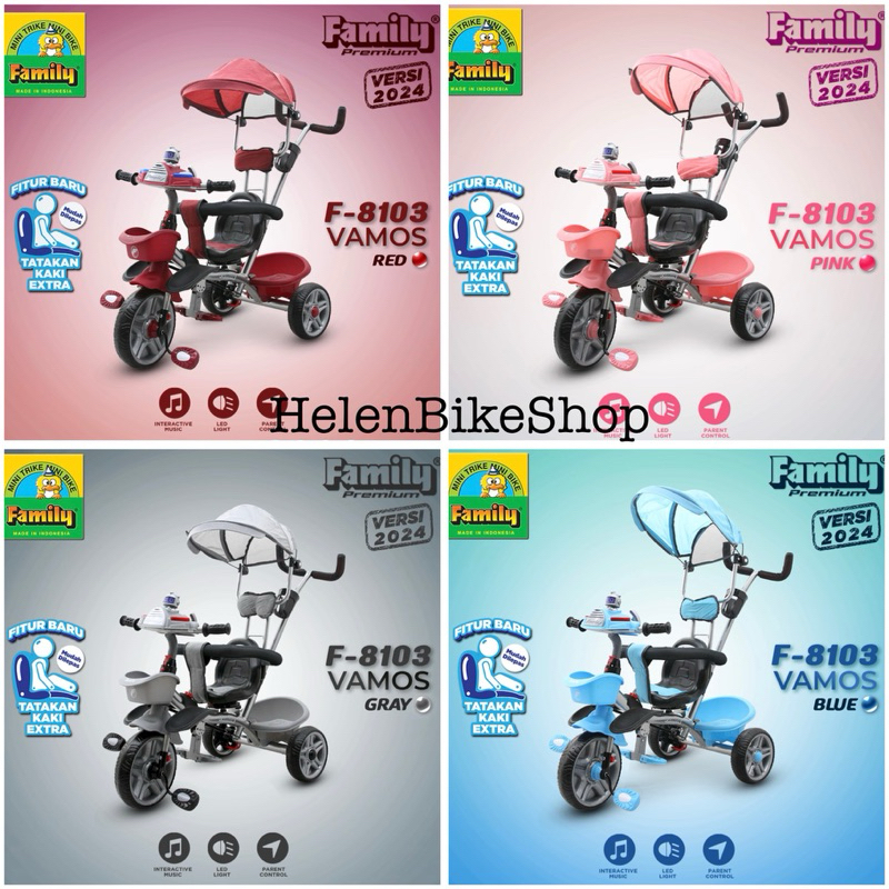 Jual Sepeda Roda 3 Family Vamos 8103 | Shopee Indonesia