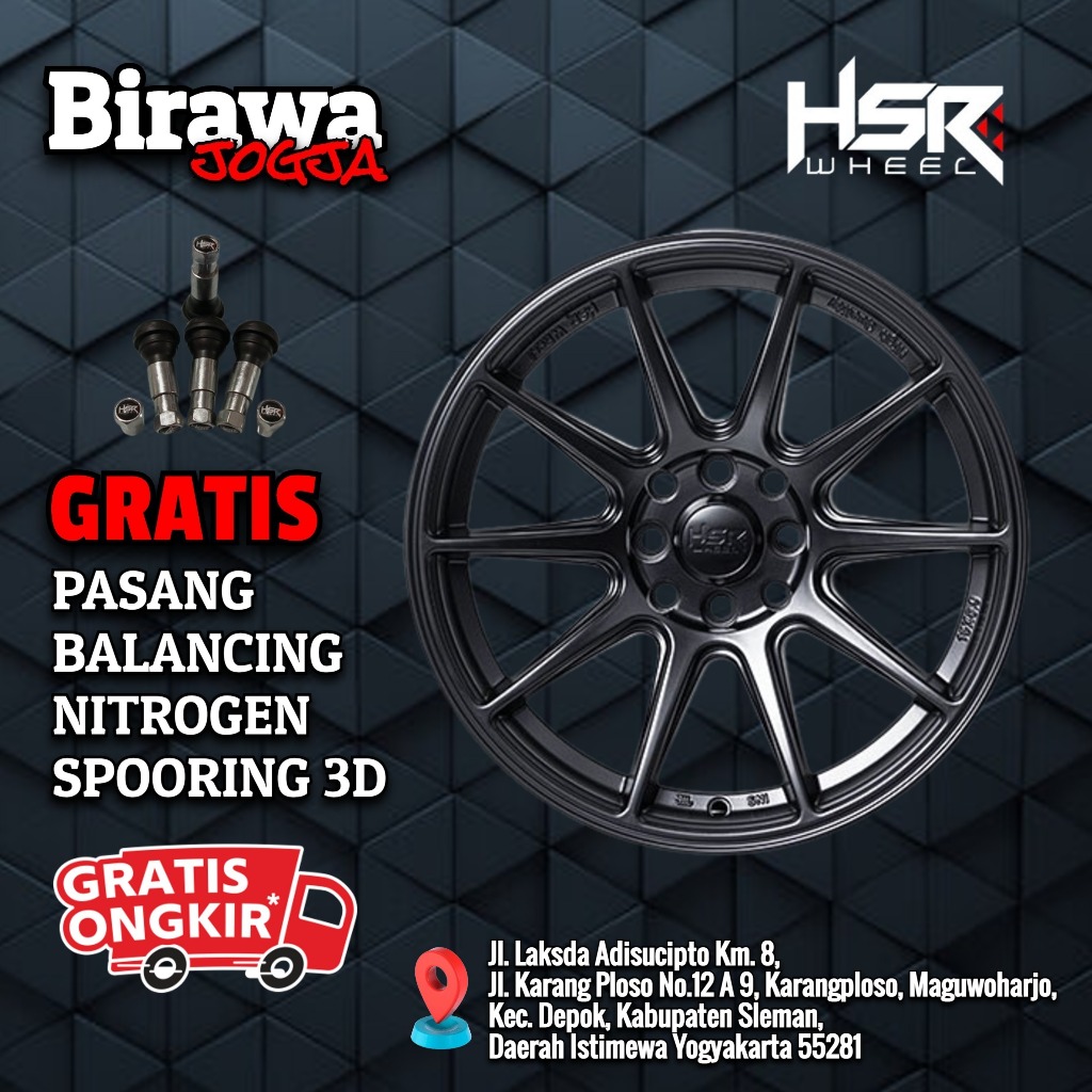 Jual Velg Racing Ring 16 Concave Baut 4 Mobil Brio Jazz Mobilio Yaris Avanza Xenia Velg HSR ...