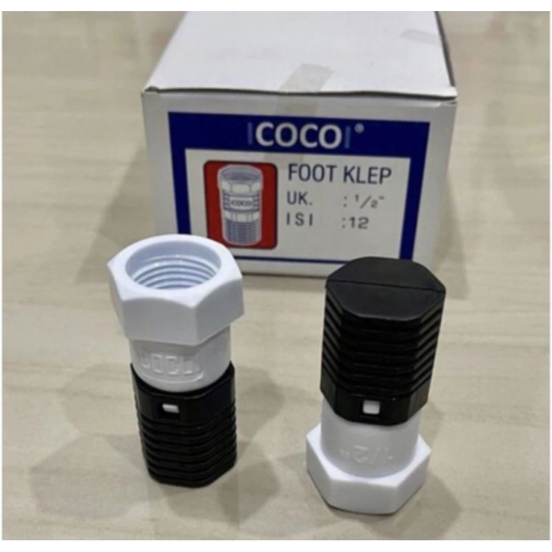 Jual foot klep air COCO pvc 1/2 inchi / tusen Valve klep bawah pipa air ...