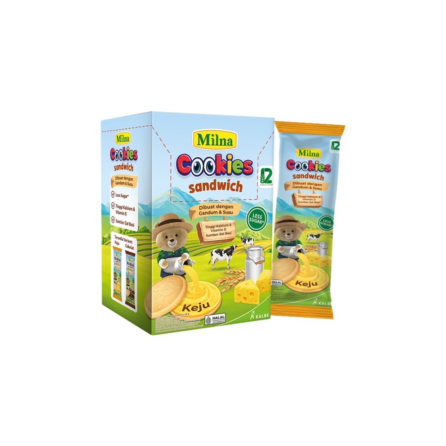 Jual Milna Cookies Sandwich Keju 24 Gr per Sachet | Shopee Indonesia