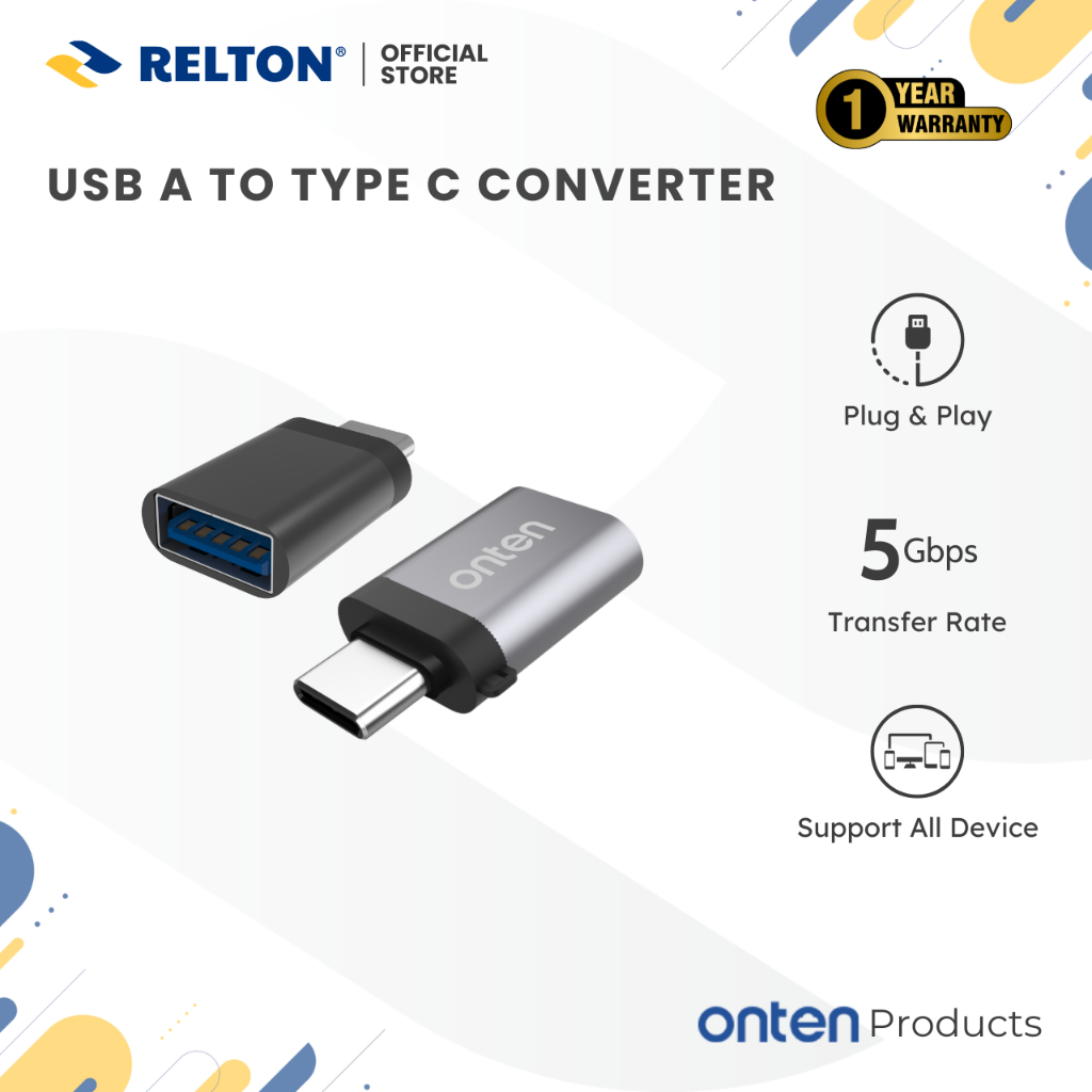 Jual USB OTG USB A 3.0 to Type C Adapter Converter Onten OTN9130T ...