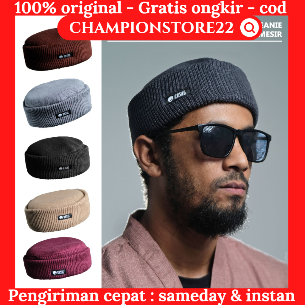 Jual Beanie Mesir Rosal Beanie Hat Peci Topi Kupluk Sholat by Rompi ...
