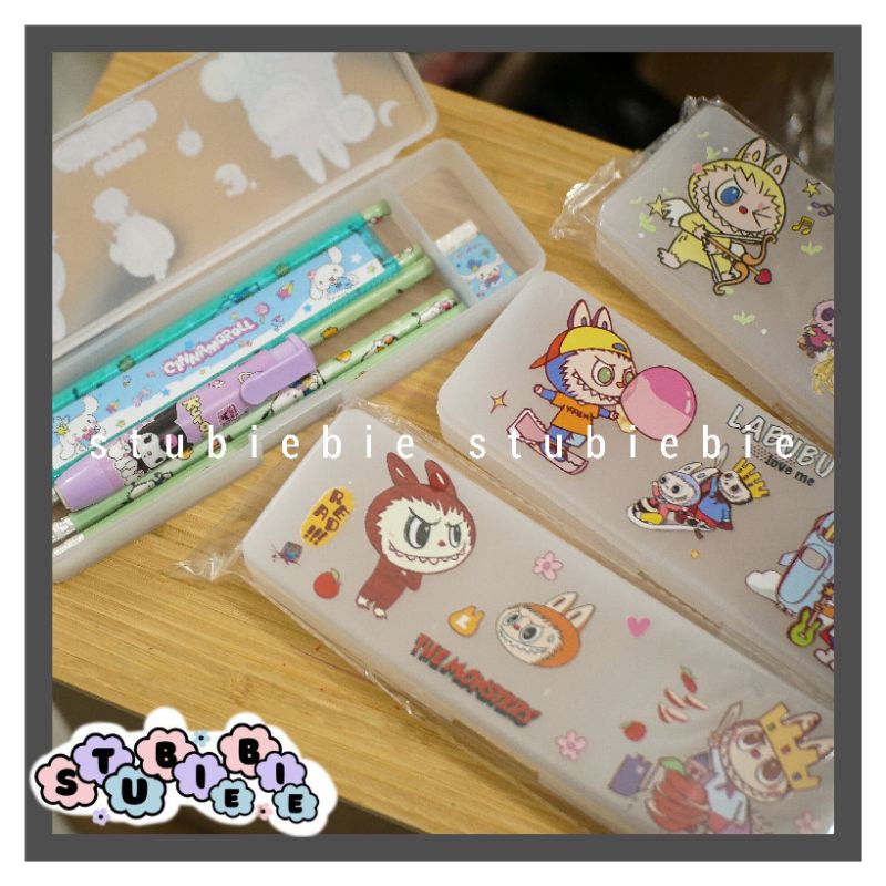 Jual Kotak Pensil Labubu Bening Minimalis premium tepak alat tulis ...