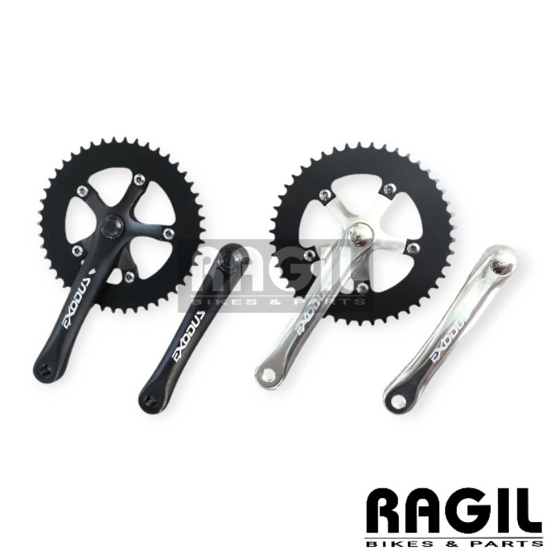 Jual CRANK SINGLE 44T 46T EXODUS ALLOY CHROME SEPEDA FIXIE MTB BALAP ...